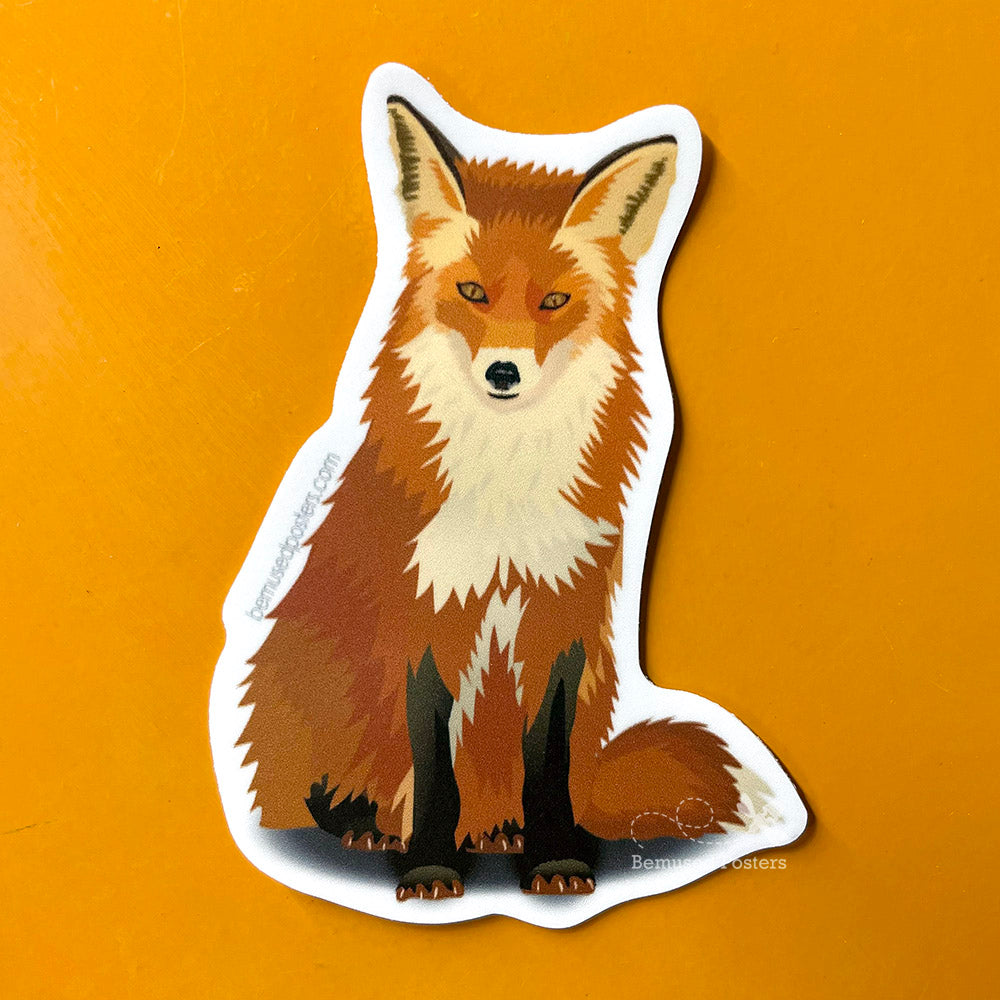 Foxy Fox Sticker – Bemused Creative