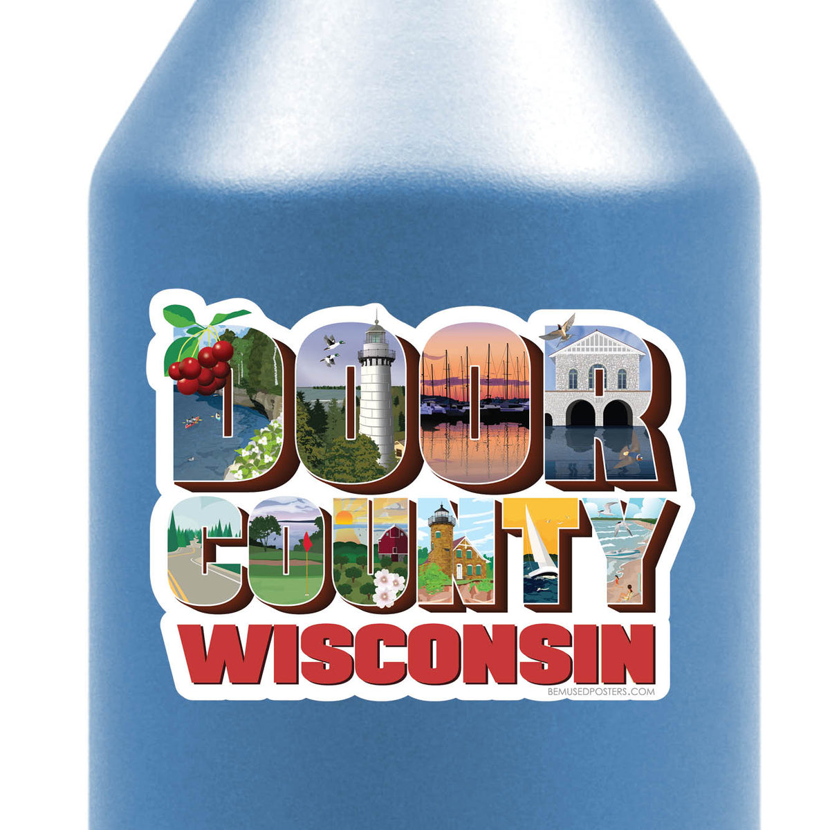 Greetings from Door County Sticker – Bemused Creative